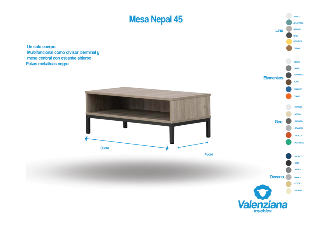 Módulo Mesa Nepal 45 – Valenziana Montevideo